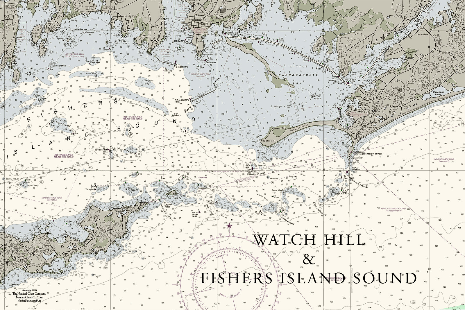 Watch Hill - Little Narragansett - Fishers Island Sound Nautical Chart ...