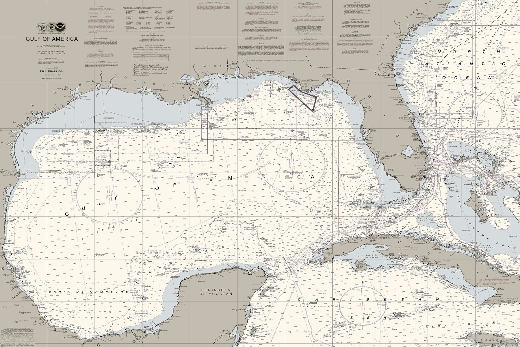 Entire Gulf of America – The Nautical Chart Company