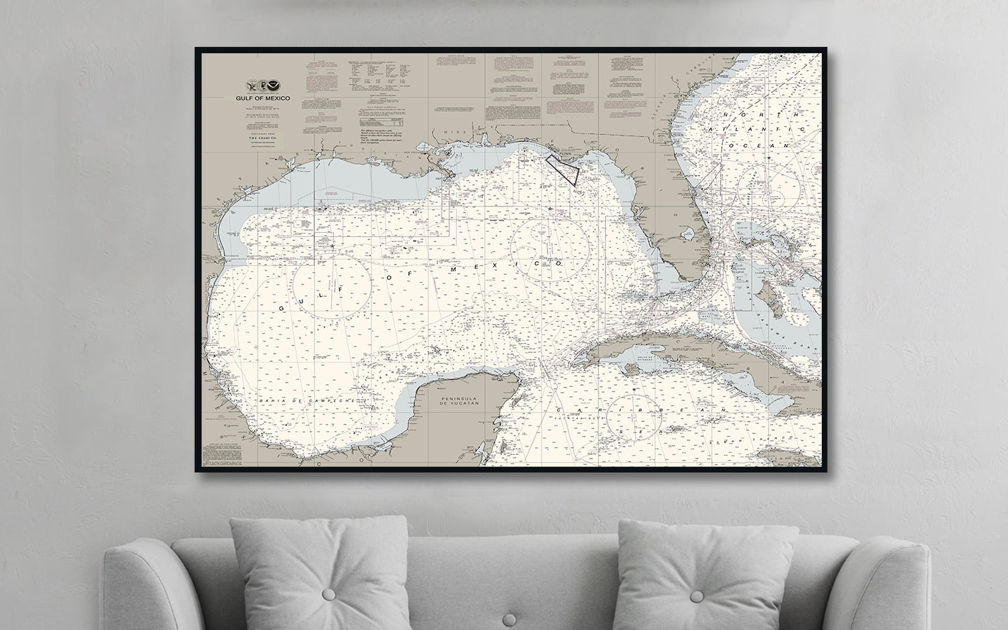 Entire Gulf of Mexico Nautical Chart – The Nautical Chart Company