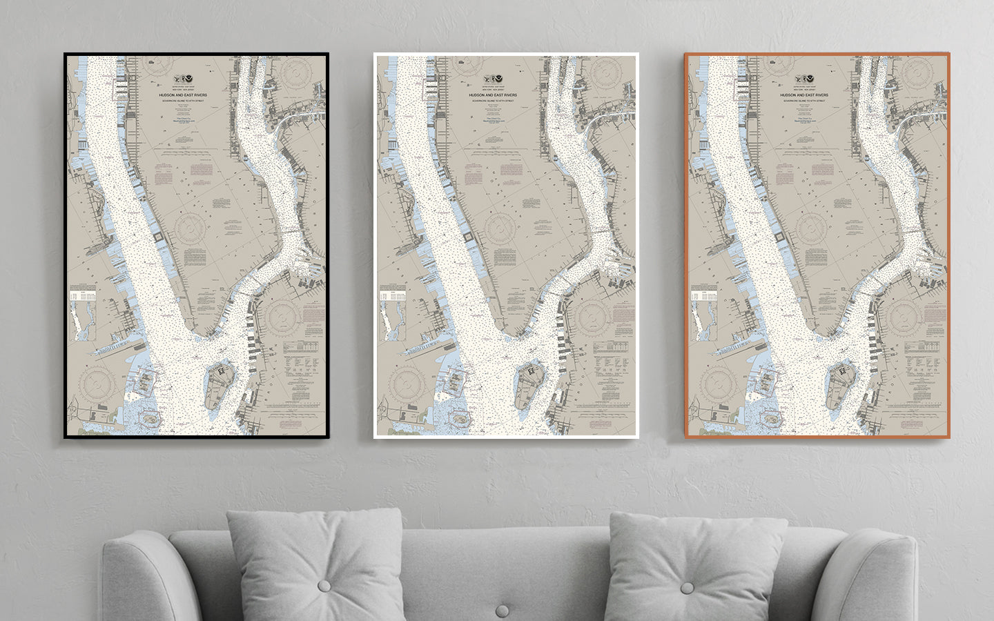 New York Hudson and East Rivers Nautical Chart – The Nautical Chart Company