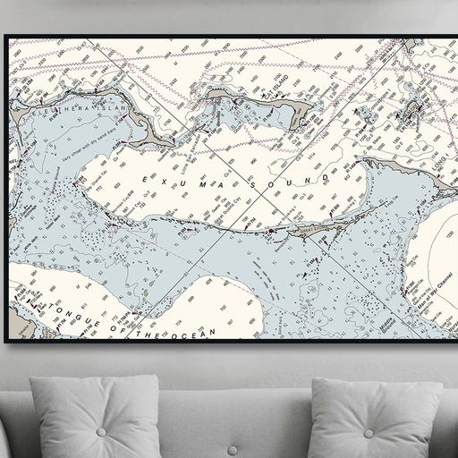Exuma Sound - Bahamas - Nautical Chart – The Nautical Chart Company