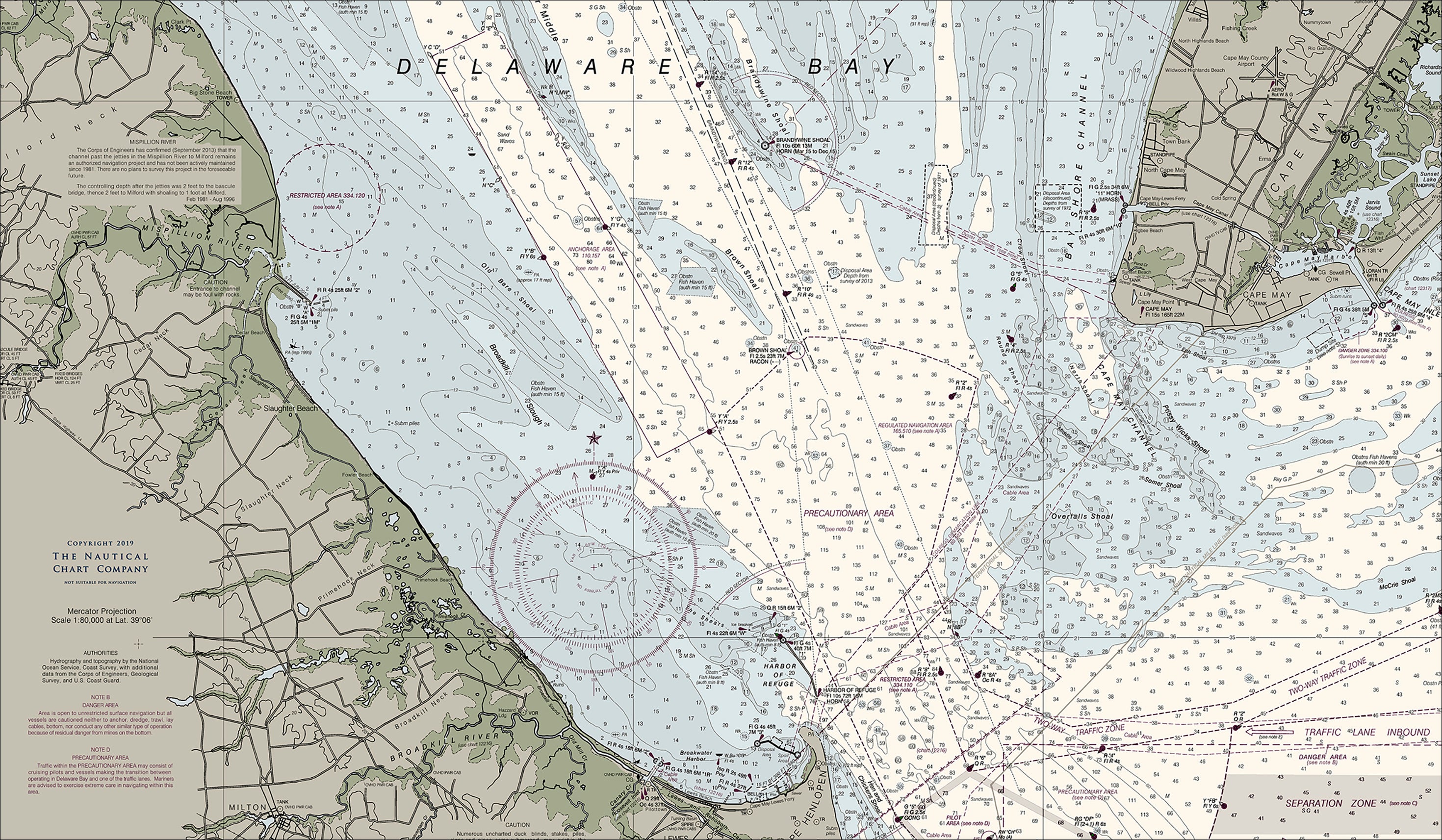 Delaware Bay Nautical Chart The Nautical Chart Company Delaware Bay Nautical Chart The Nautical Chart Company