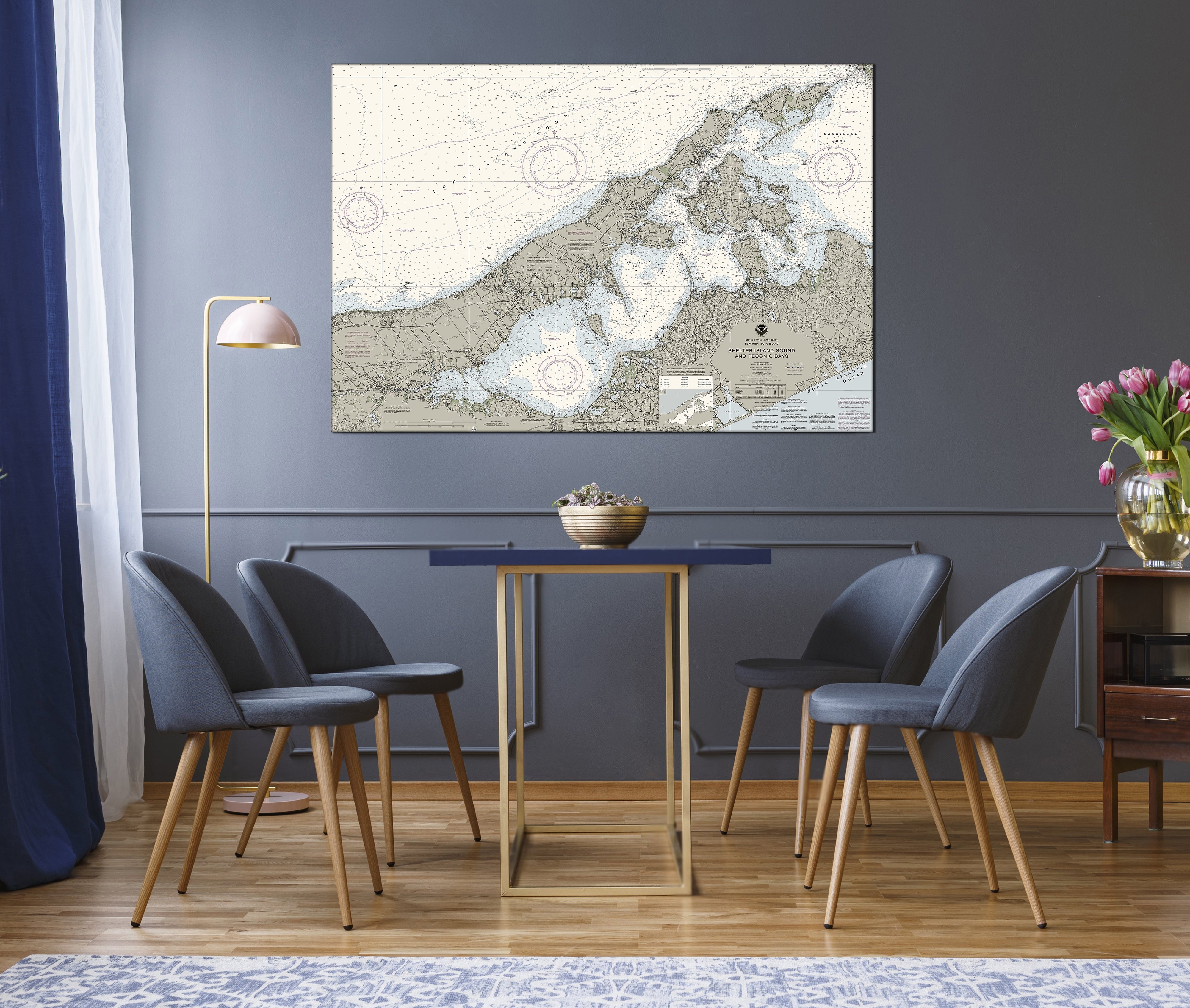 Shelter Island Sound And Peconic Bays Nautical Chart – The Nautical ...