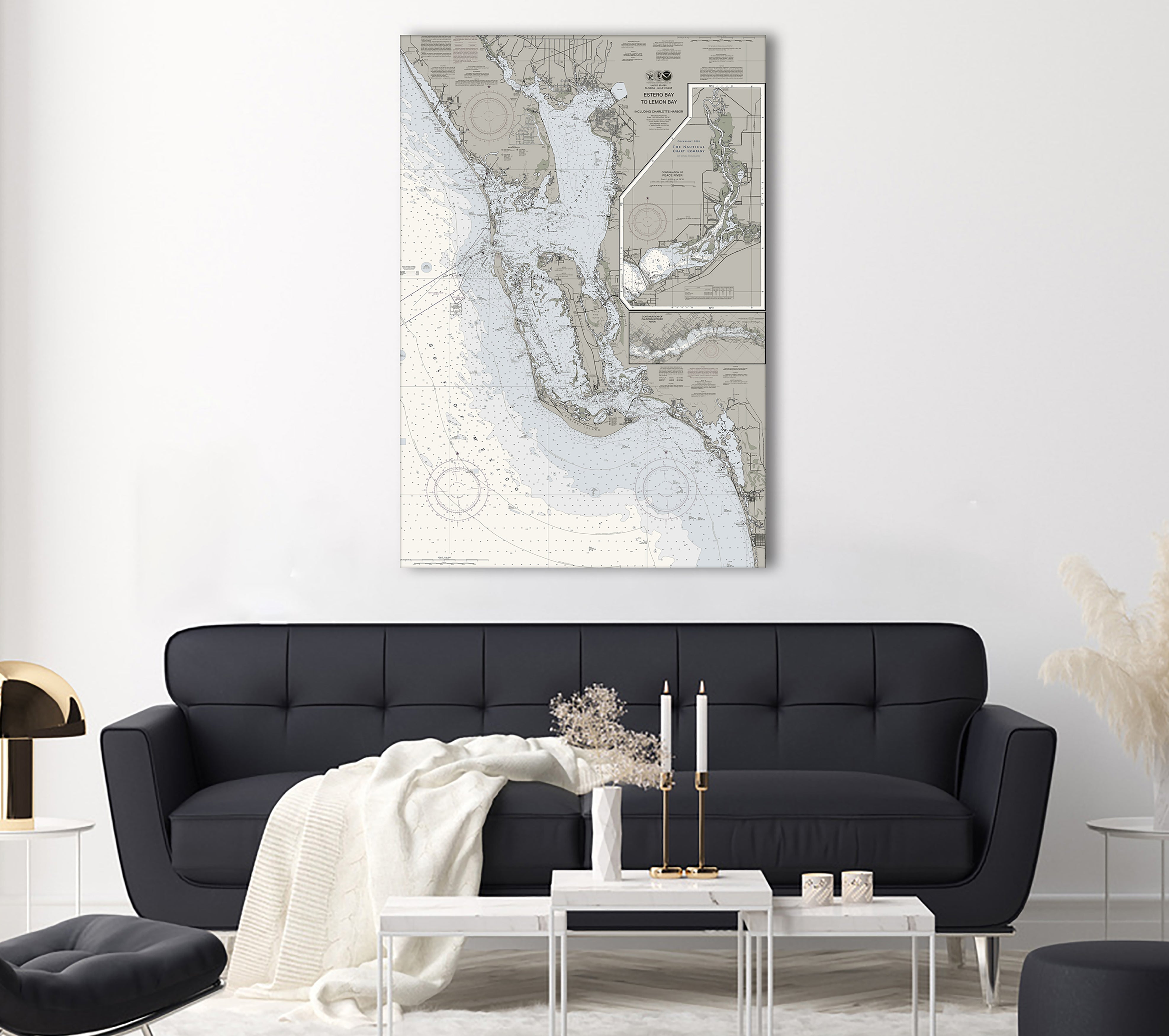 Estero Bay to Lemon Bay Nautical Chart - Ft Myers, Sanibel & Punta Gor ...